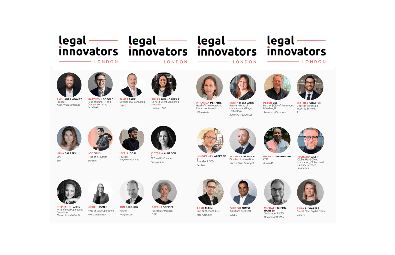 Legal Innovators Conference Guide, See You Wed + Thurs! – Artificial Lawyer