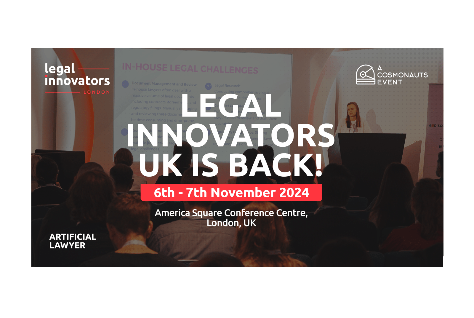 Save The Date: Legal Innovators UK – Nov 6 + 7 – Artificial Lawyer