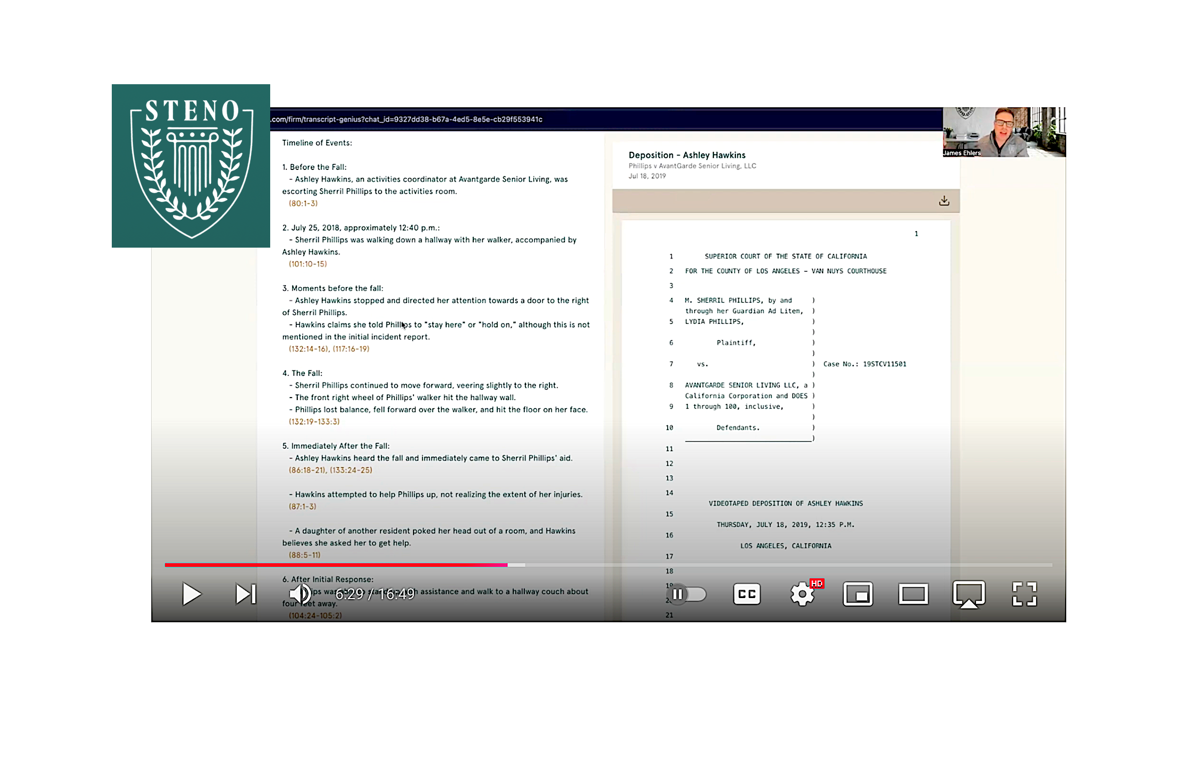 Product Walk Through: Steno – GenAI Transcript Analysis – Artificial Lawyer