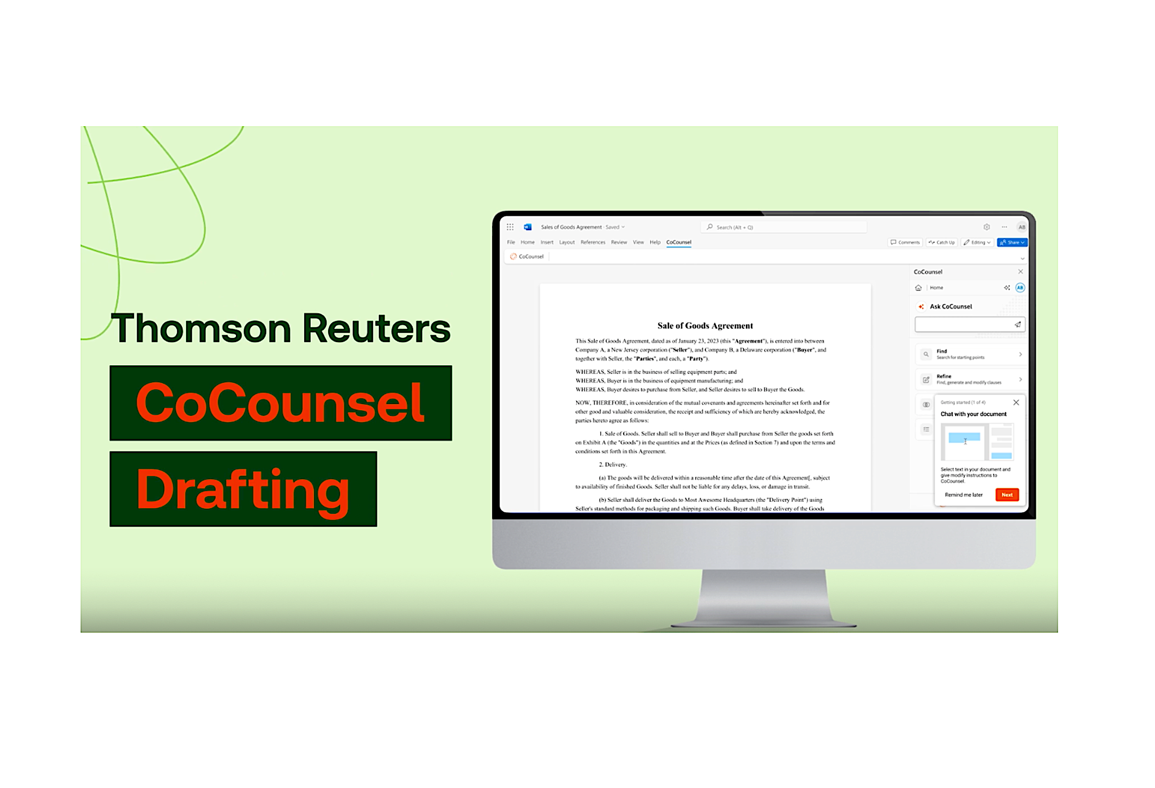 TR’s CoCounsel Drafting Launches For UK Lawyers – Artificial Lawyer