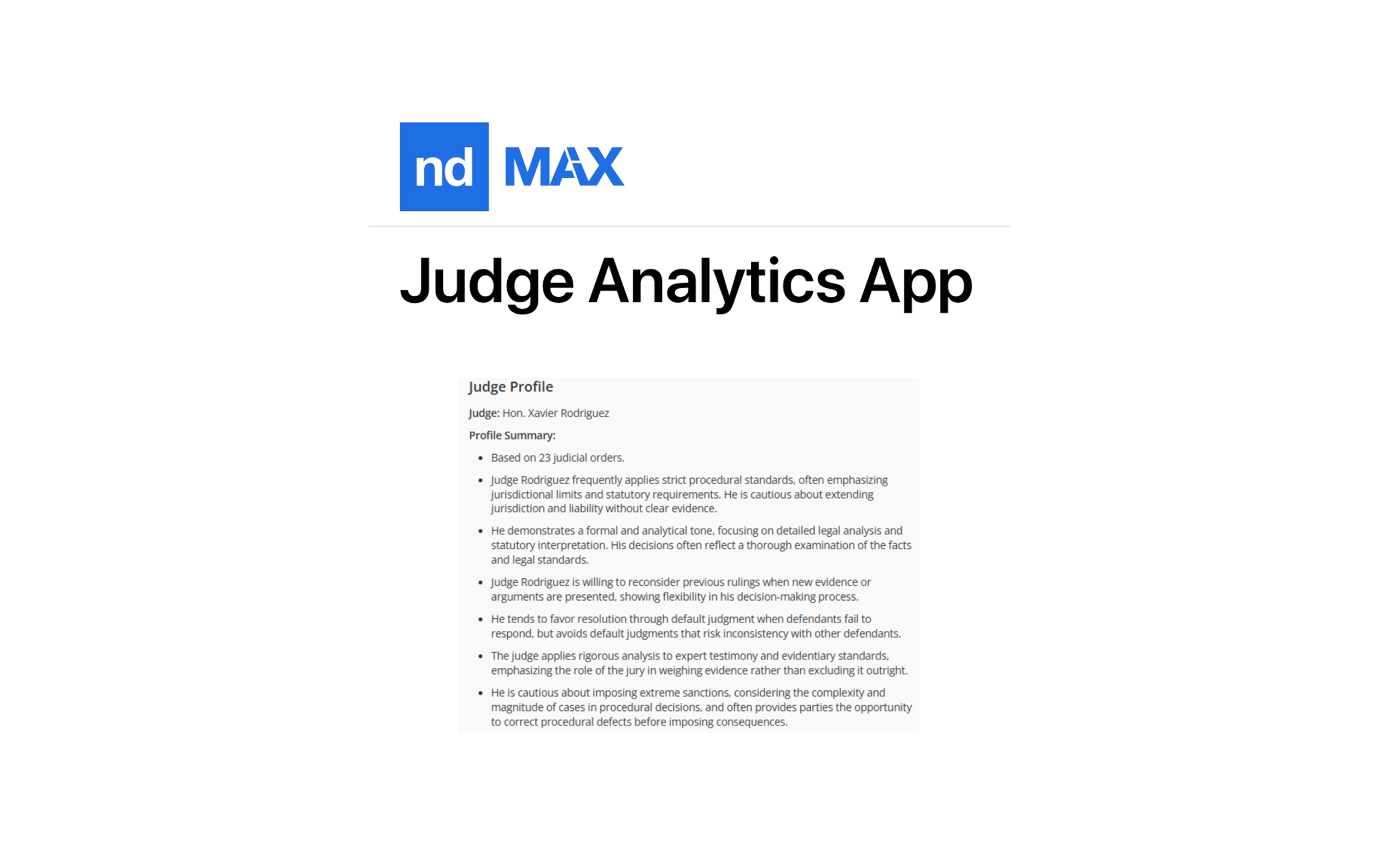 NetDocuments Launches Judge Analytics App – Artificial Lawyer
