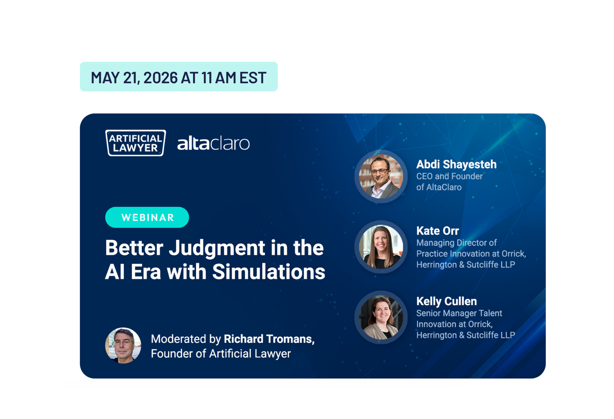 Webinar: Better Judgment in the AI Era – May 21 – Artificial Lawyer